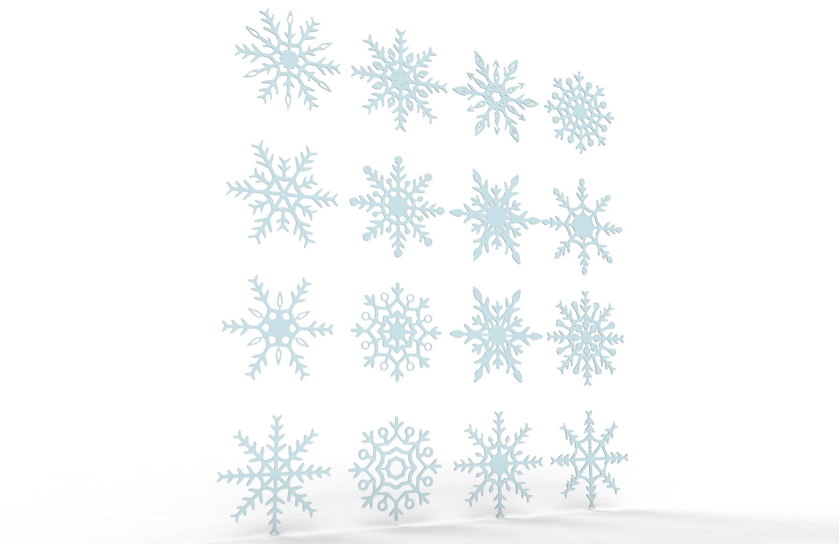 Realistic Snowflakes Model - TurboSquid 1495819