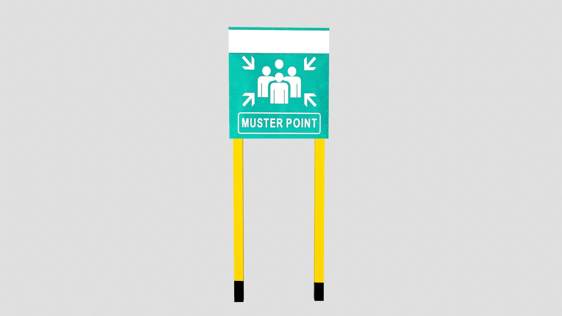 3D Muster Point Singn Board Model - TurboSquid 2345564