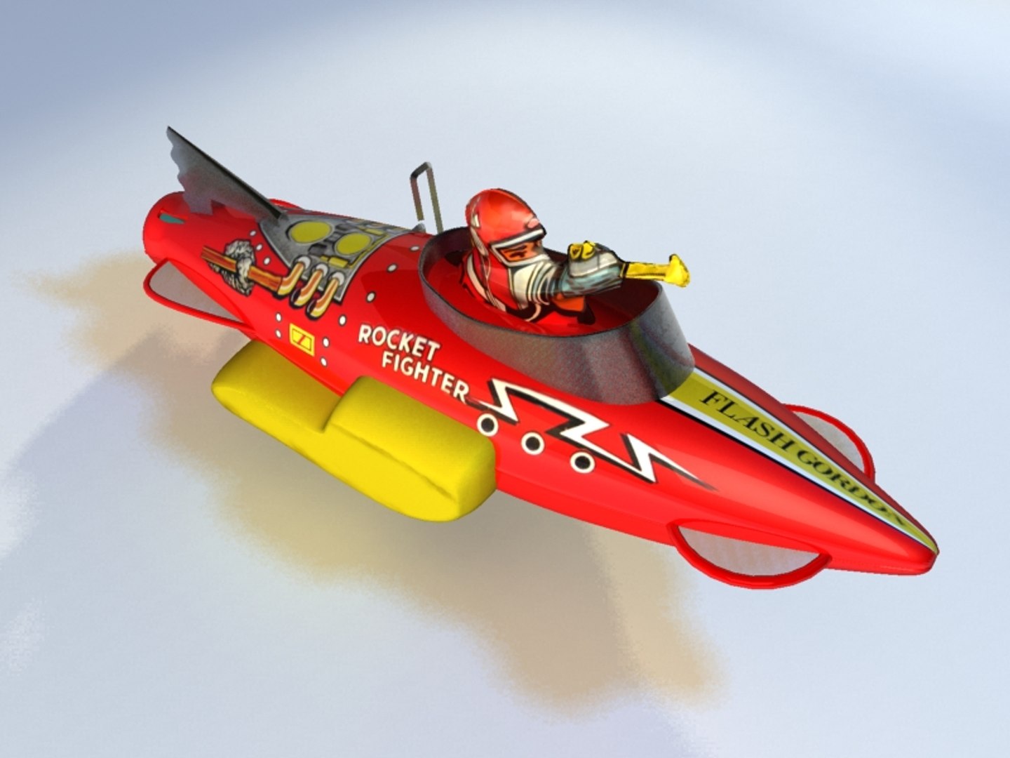 3d Flash Gordon Fighter Toys Model