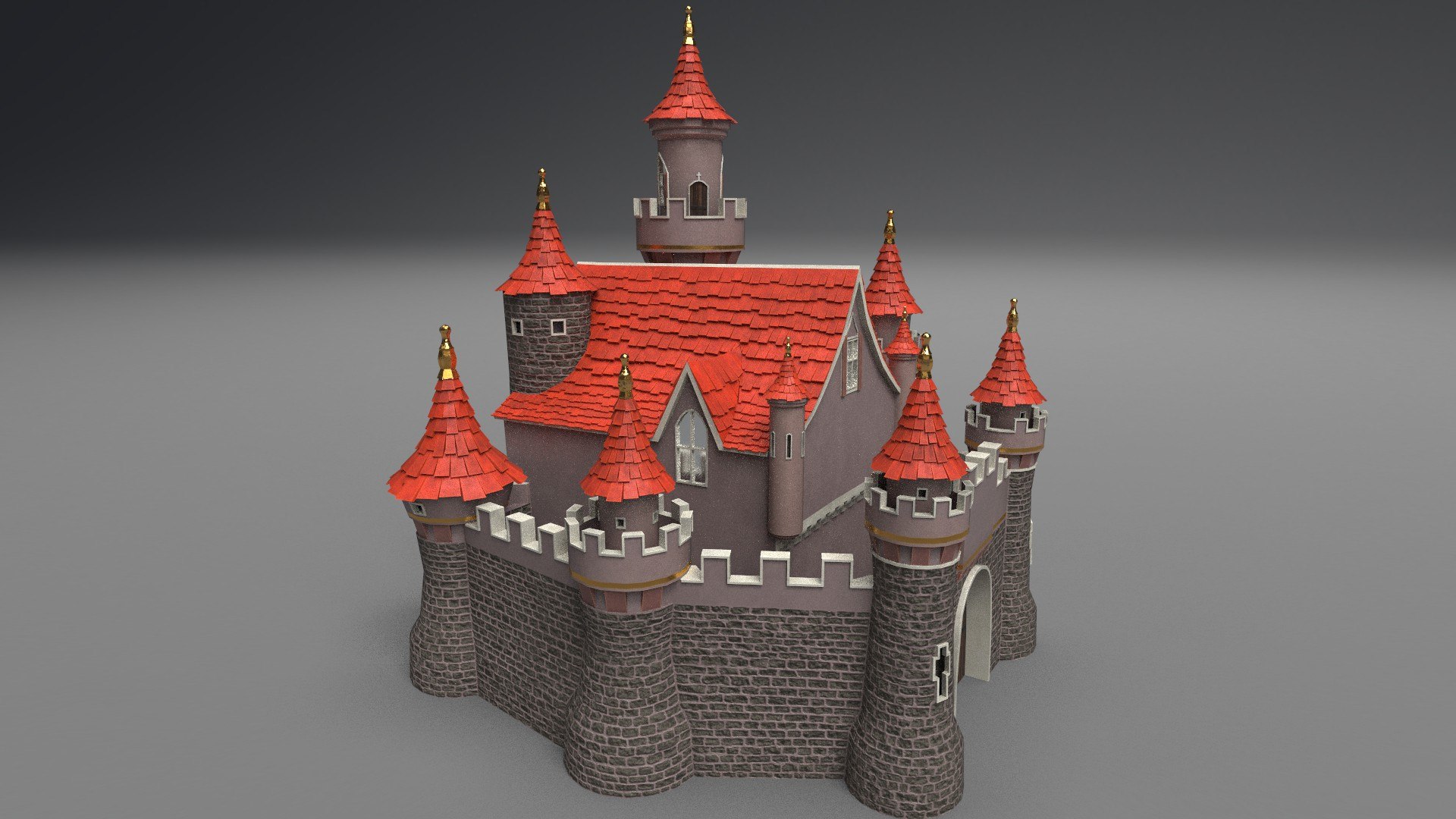 3D Fantasy Castle Model - TurboSquid 1392439