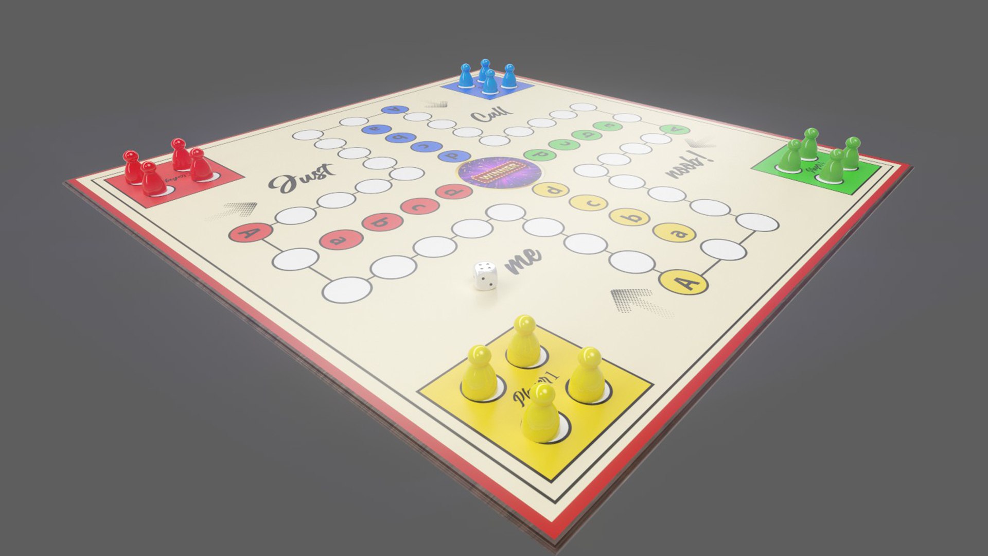 Ludo Board 3D Model - TurboSquid 2161013