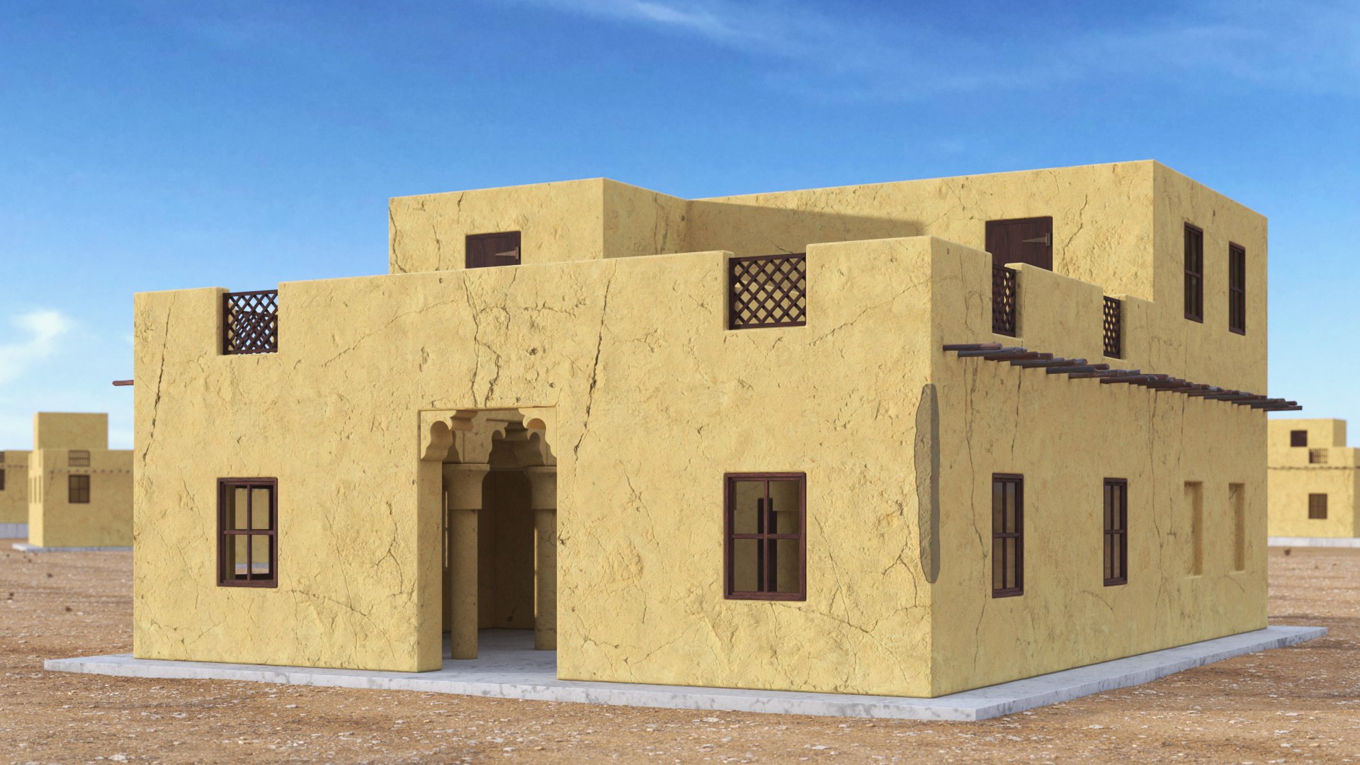 Arab Houses Collection 2 3D Model - TurboSquid 2421497