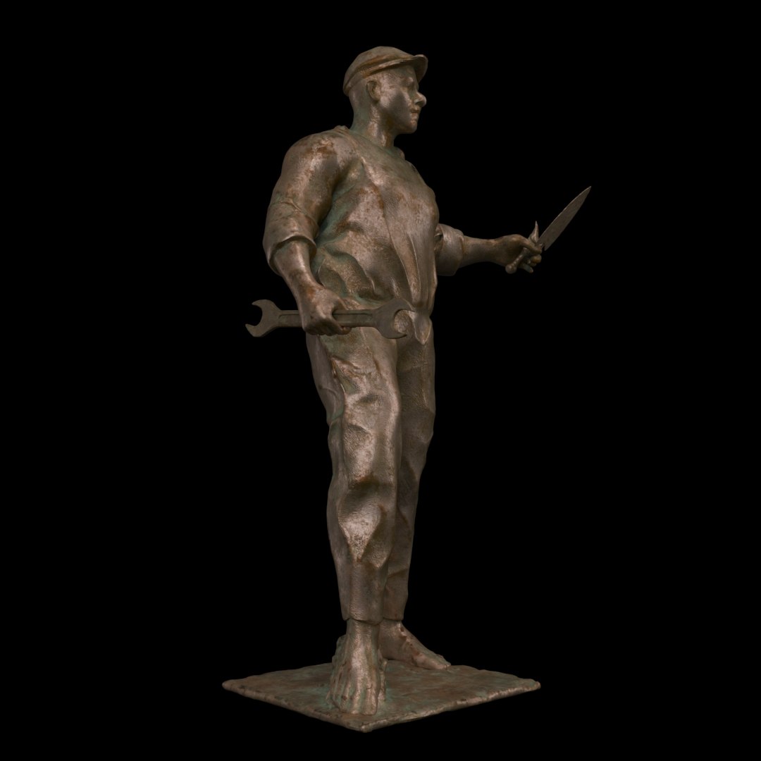 Worker Statue 3D Model - TurboSquid 1301212