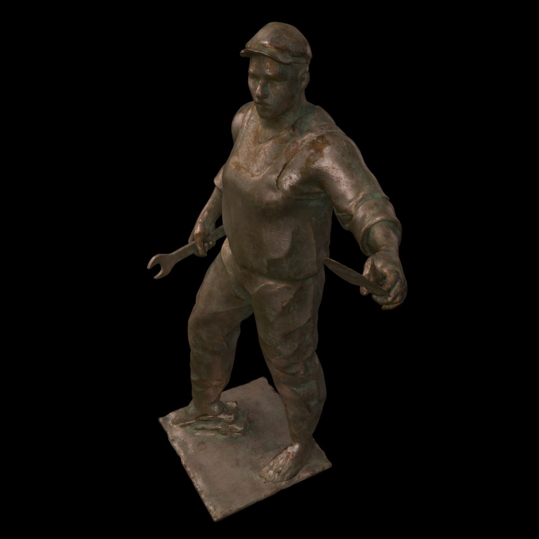 Worker Statue 3D Model - TurboSquid 1301212