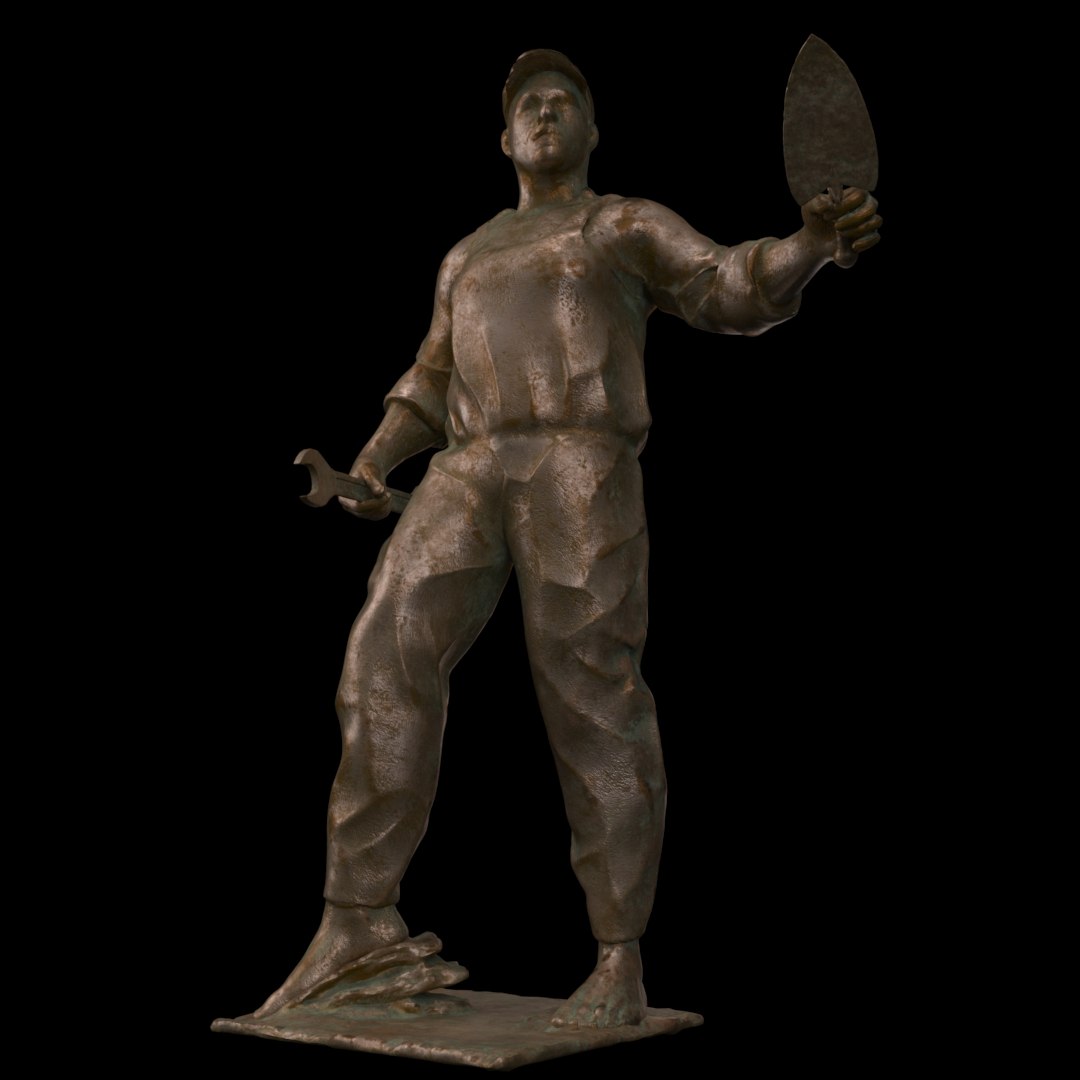 Worker Statue 3D Model - TurboSquid 1301212