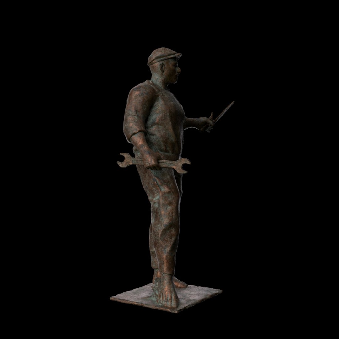 Worker Statue 3D Model - TurboSquid 1301212