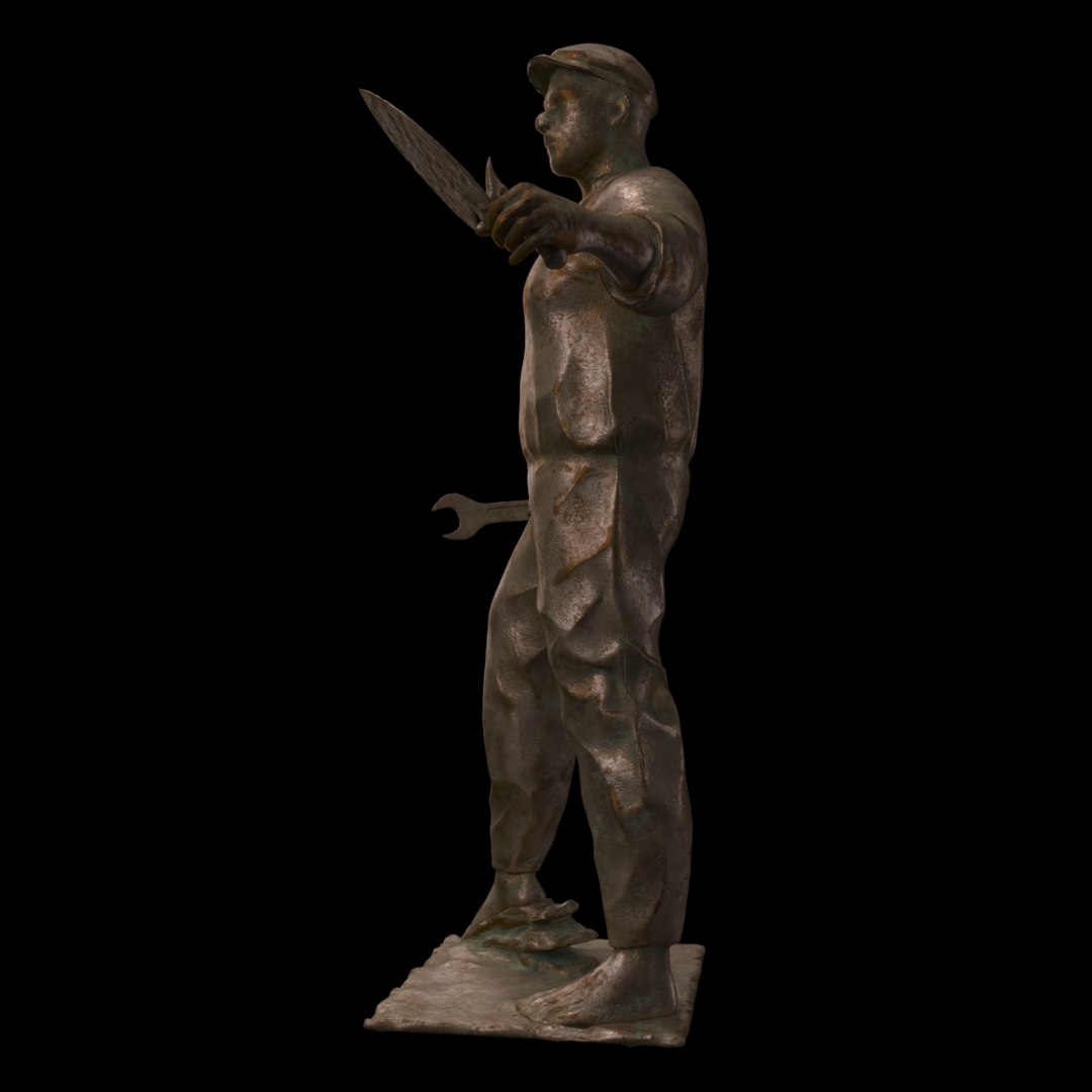 Worker Statue 3D Model - TurboSquid 1301212