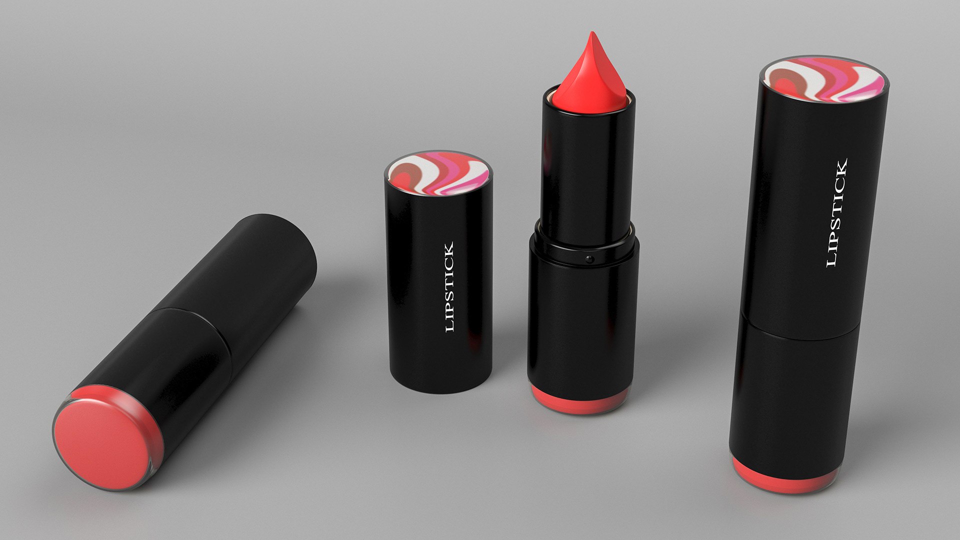 Round Lipstick Red Open 3D Model - TurboSquid 2146018