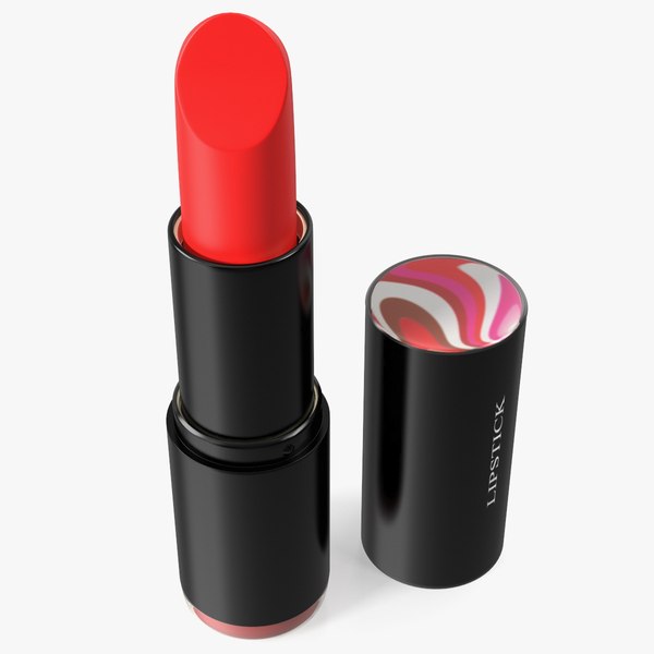 modelo 3d Lápiz Labial Redondo Rojo Abierto - TurboSquid 2146018