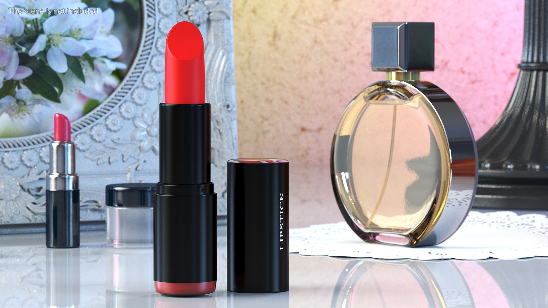 Round Lipstick Red Open 3D Model - TurboSquid 2146018