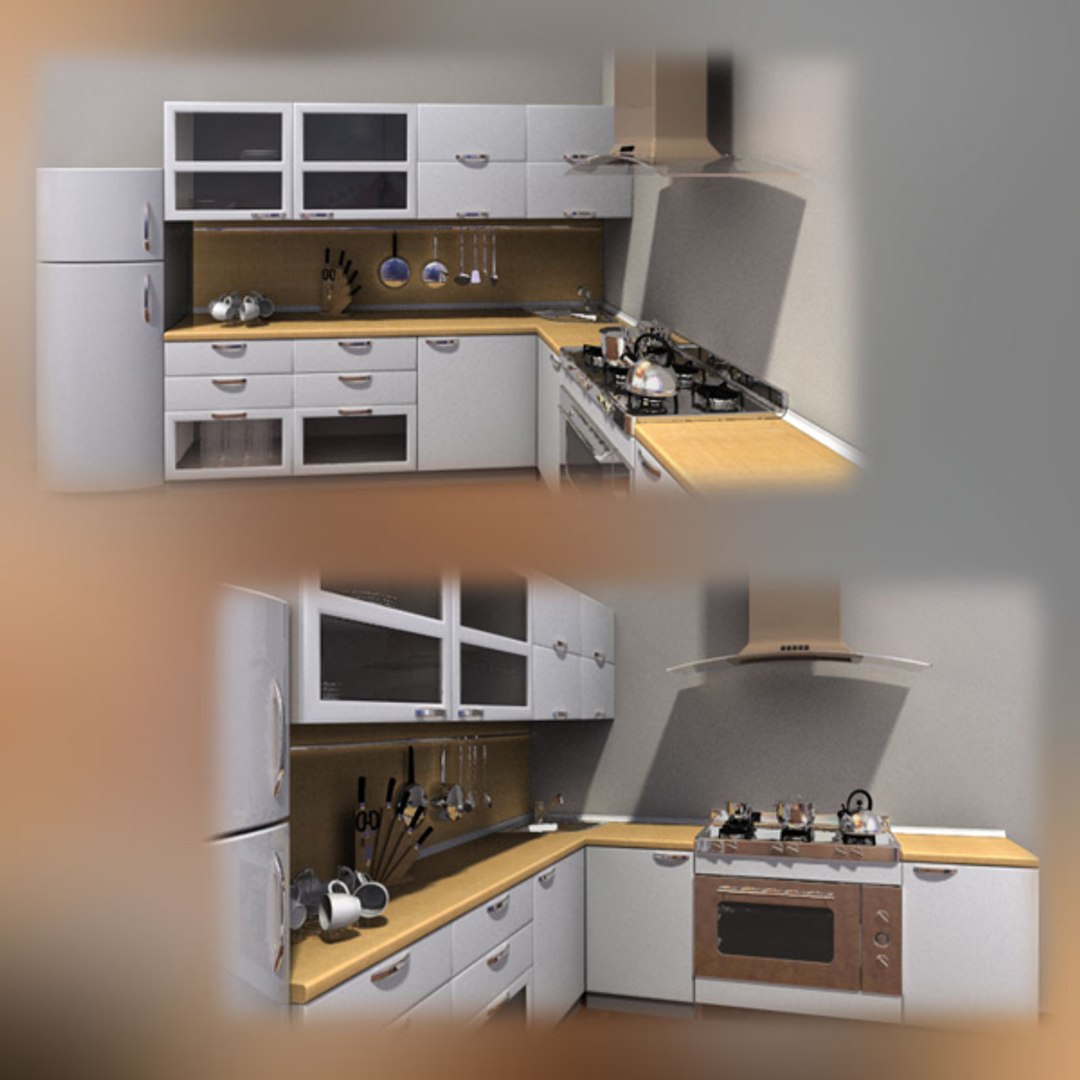 3D kitchen set furniture - TurboSquid 1201400