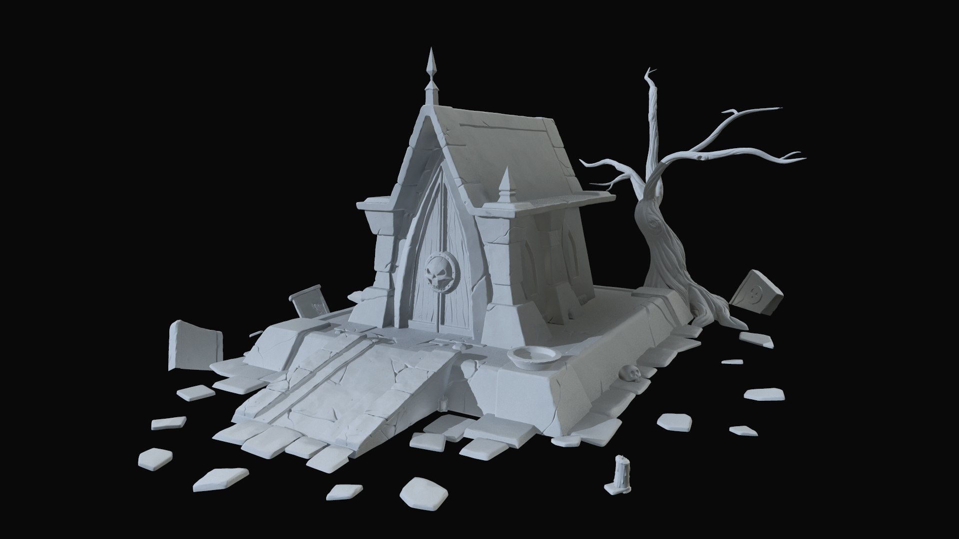 3D Stylized Crypt Model - TurboSquid 1625779