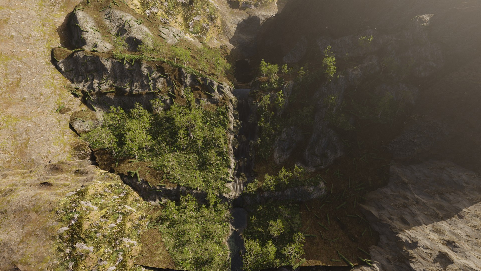 3D Small Waterfall Scene - TurboSquid 1906595