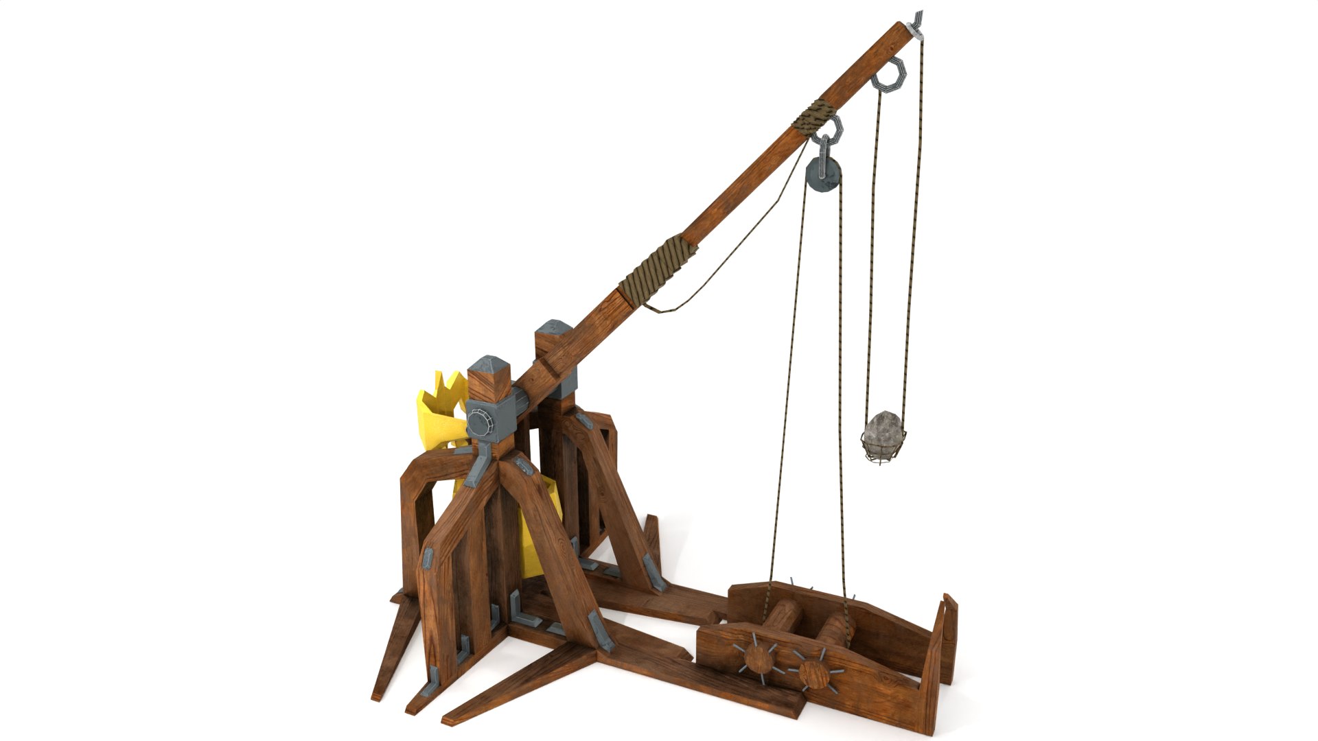3D Low Poly Trebuchet With 4K Textures - TurboSquid 2189881