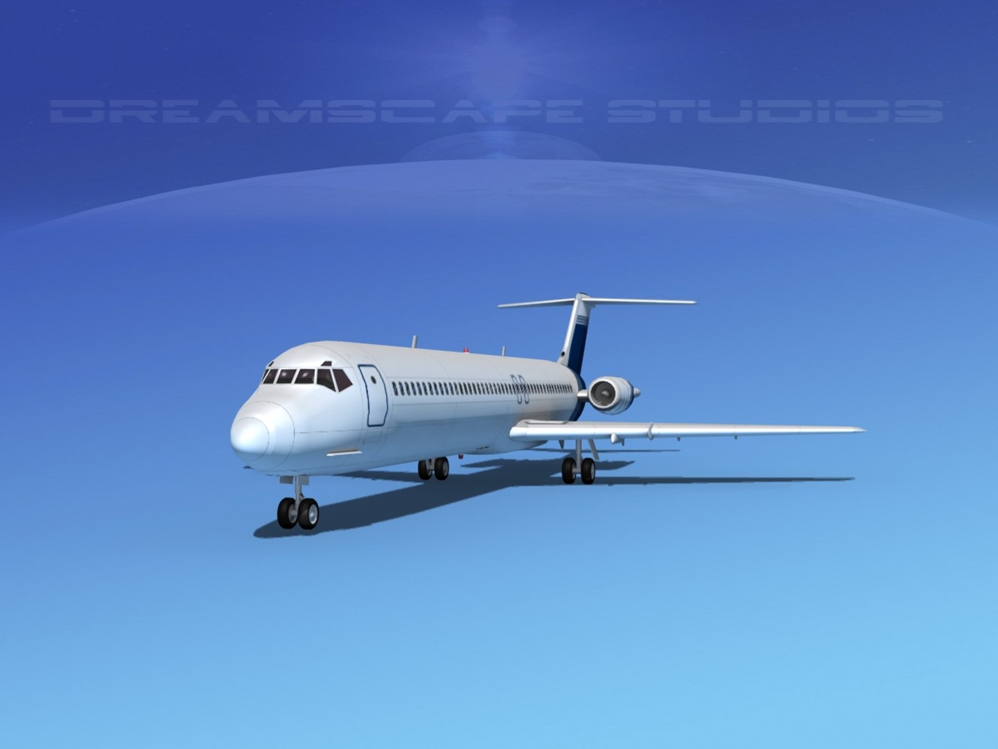 Turbines Dc-9-50 Douglas Dc-9 Aircraft 3d Model