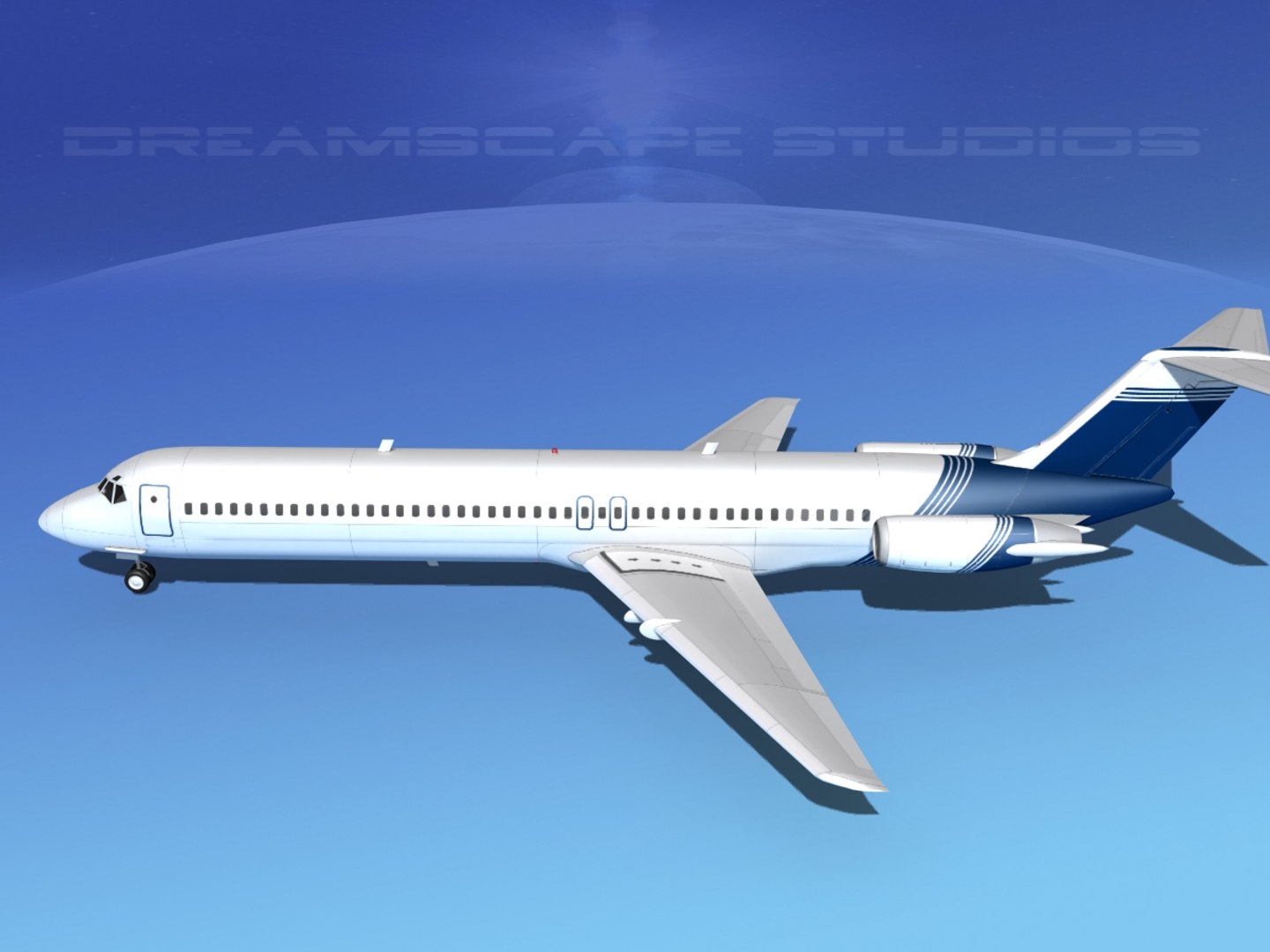 Turbines Dc-9-50 Douglas Dc-9 Aircraft 3d Model