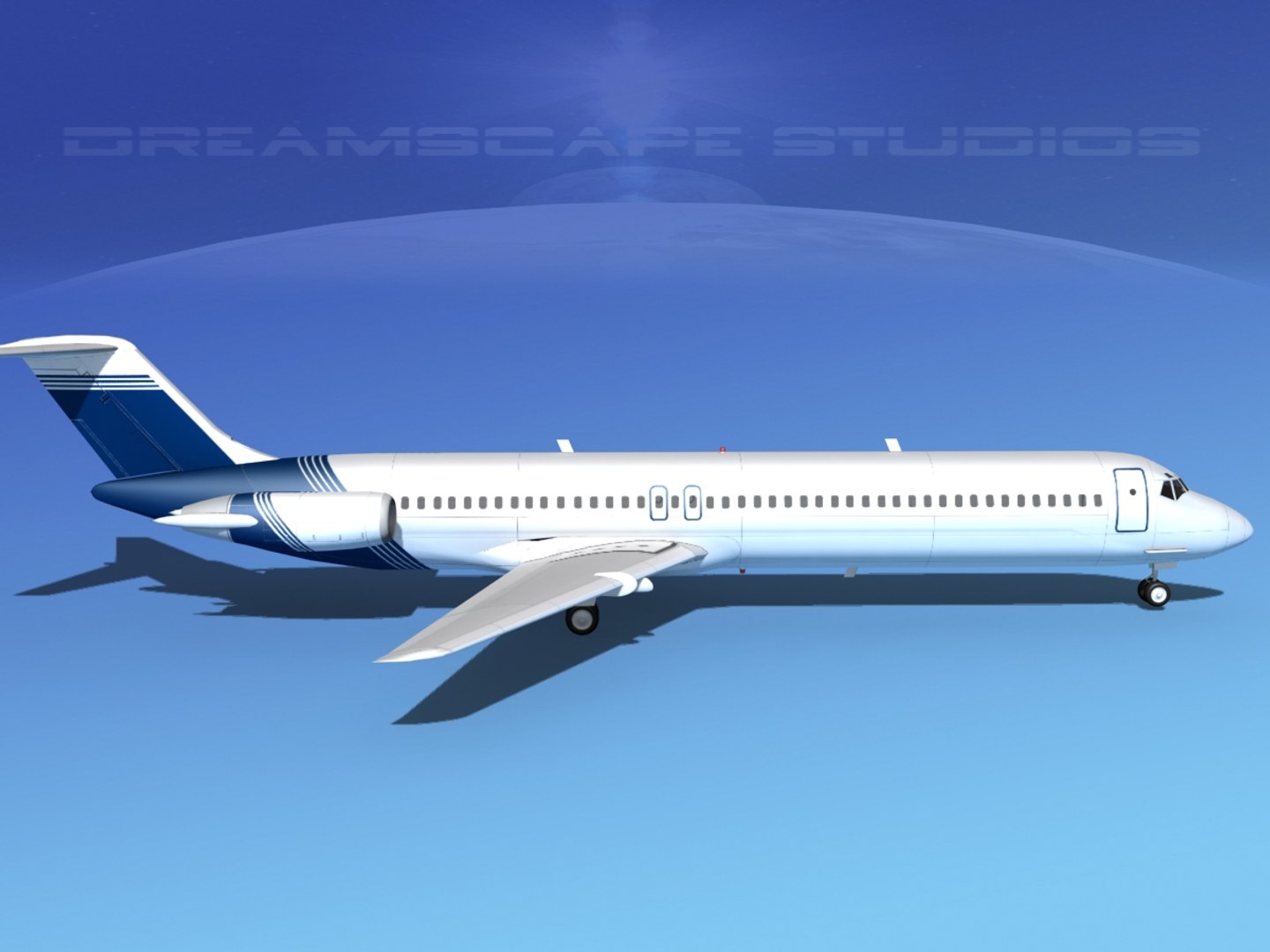 Turbines Dc-9-50 Douglas Dc-9 Aircraft 3d Model