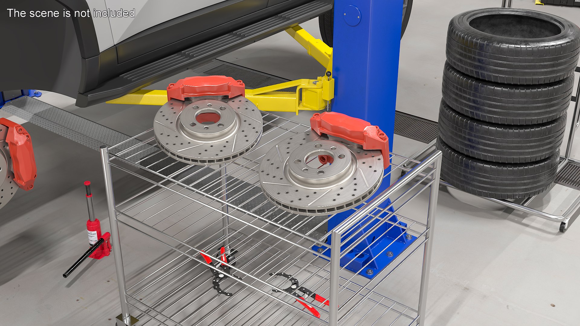 3D Red Racing Brake Rotor With Ventilation - TurboSquid 2389931