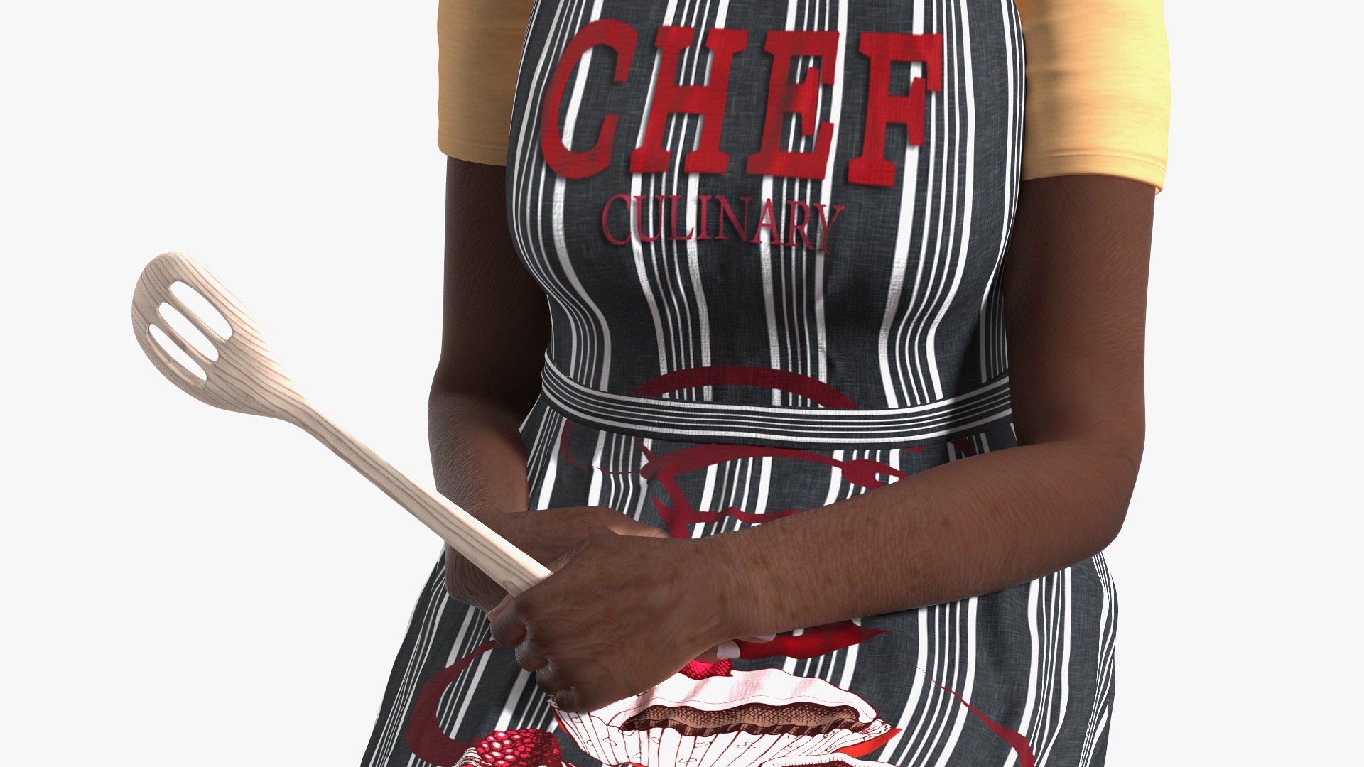 3D model Cook Style Afro American Old Lady Sitting - TurboSquid 1997494