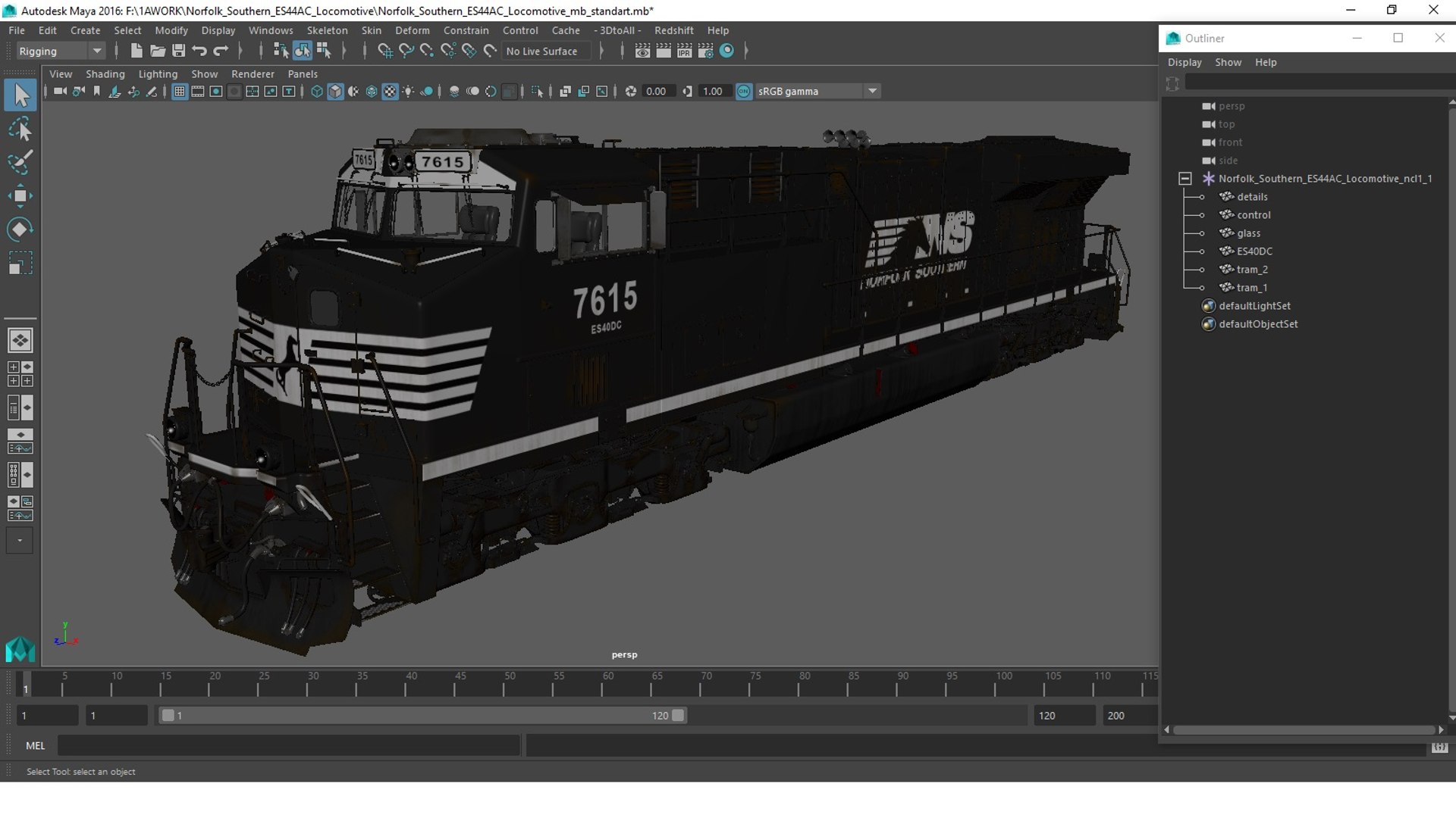 3D Norfolk Southern ES44AC Locomotive - TurboSquid 2208607