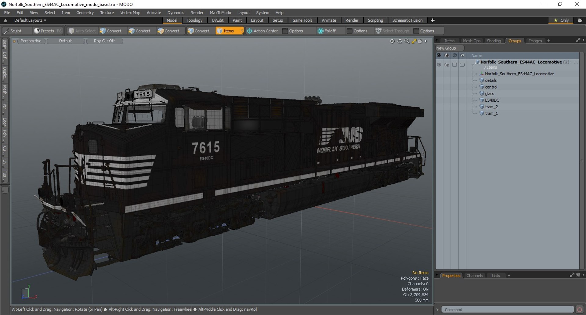 3D Norfolk Southern ES44AC Locomotive - TurboSquid 2208607
