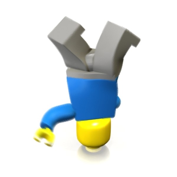 3d model block man