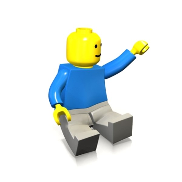 3d model block man
