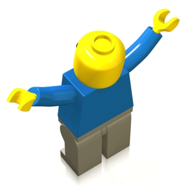 3d model block man