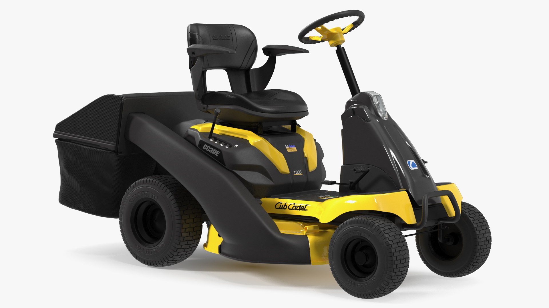 3D Electric Rider Lawn-Mower Cub Cadet With Grass Collection Bag Rigged ...