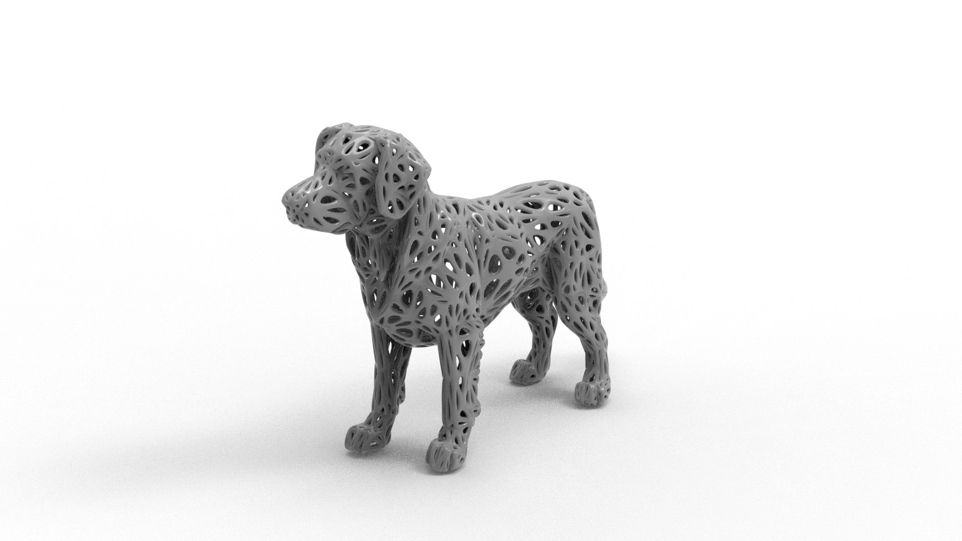 Golden Retriever Dog Voronoi Style 3D Model - TurboSquid 2403346