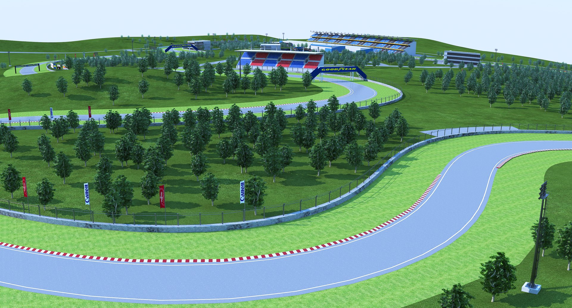 3D Car Race Track Model - TurboSquid 1349789