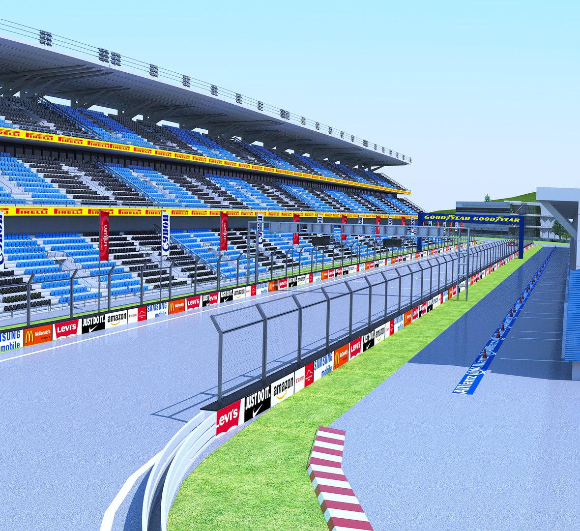 3D car race track model - TurboSquid 1349789