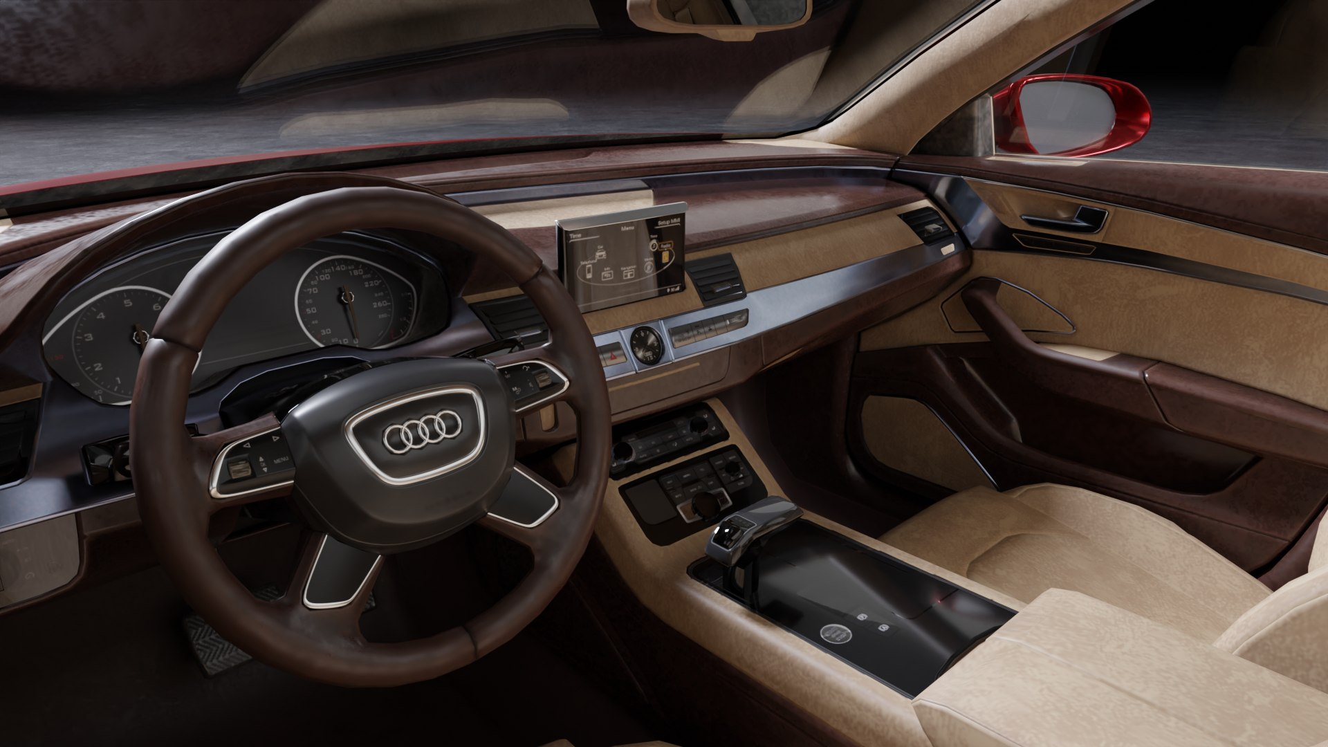 Red Car Audi A8 Model - TurboSquid 1850660