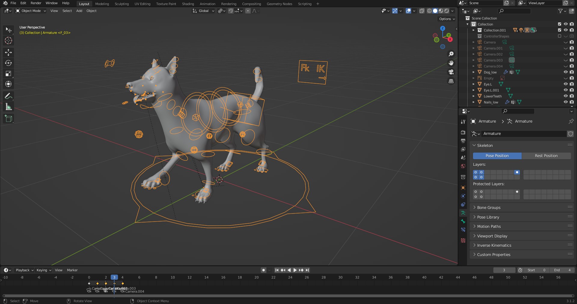 3D Fur Wolf Rigged and Animation in Blender model - TurboSquid 1988364