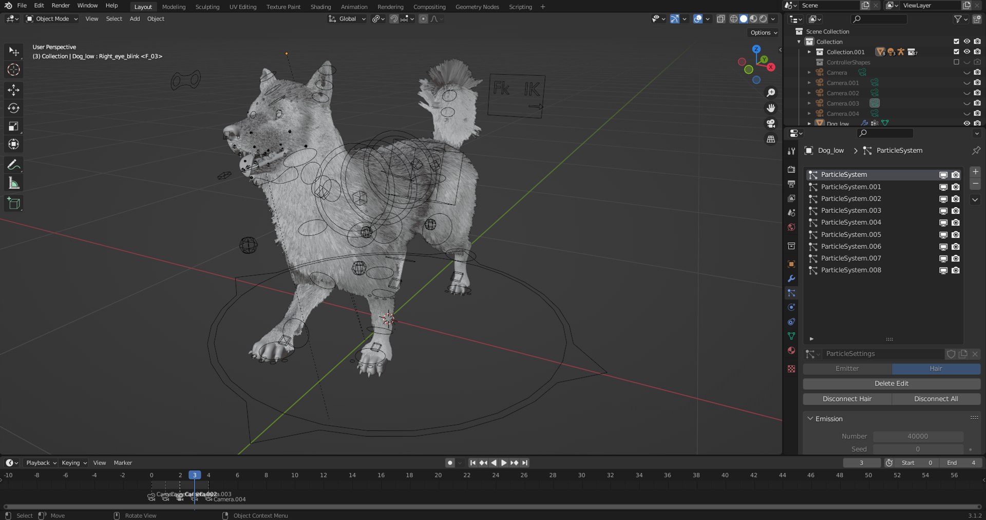 3D Fur Wolf Rigged and Animation in Blender model - TurboSquid 1988364