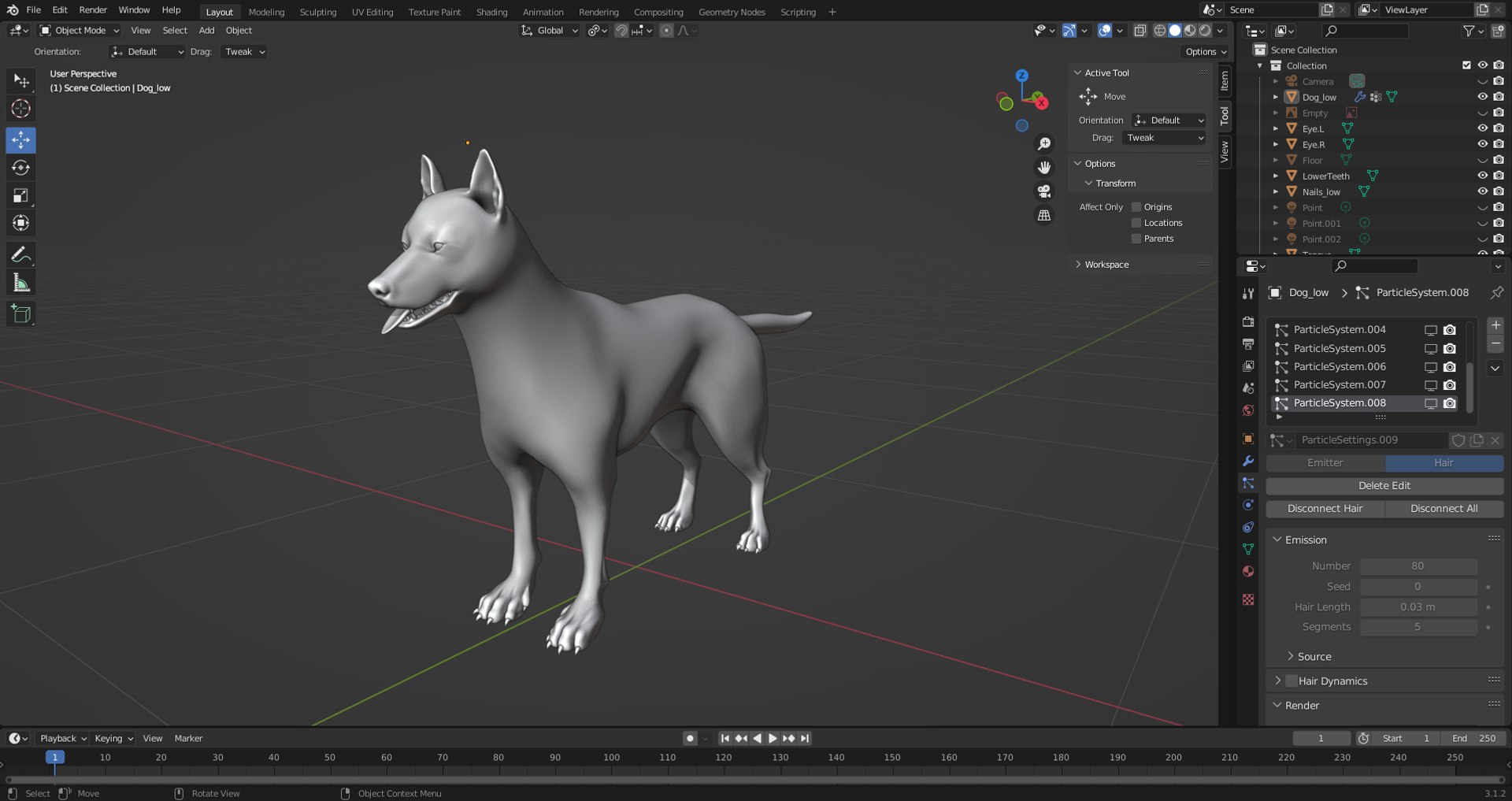 3D Fur Wolf Rigged and Animation in Blender model - TurboSquid 1988364
