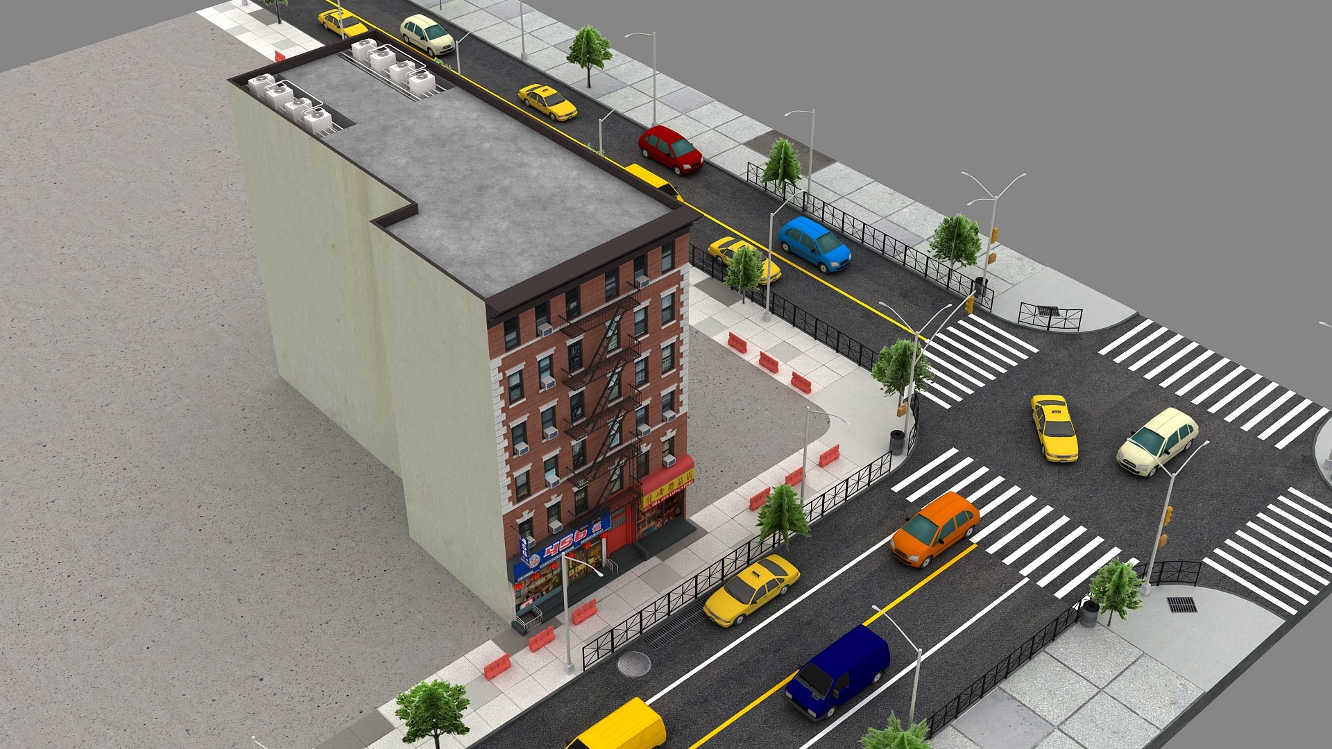 3D model Chinatown Manhattan Building 05 - TurboSquid 1852804