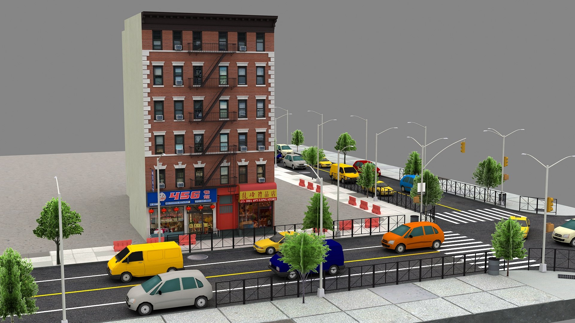 3D model Chinatown Manhattan Building 05 - TurboSquid 1852804
