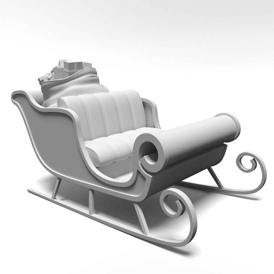 3d model santa s sleigh