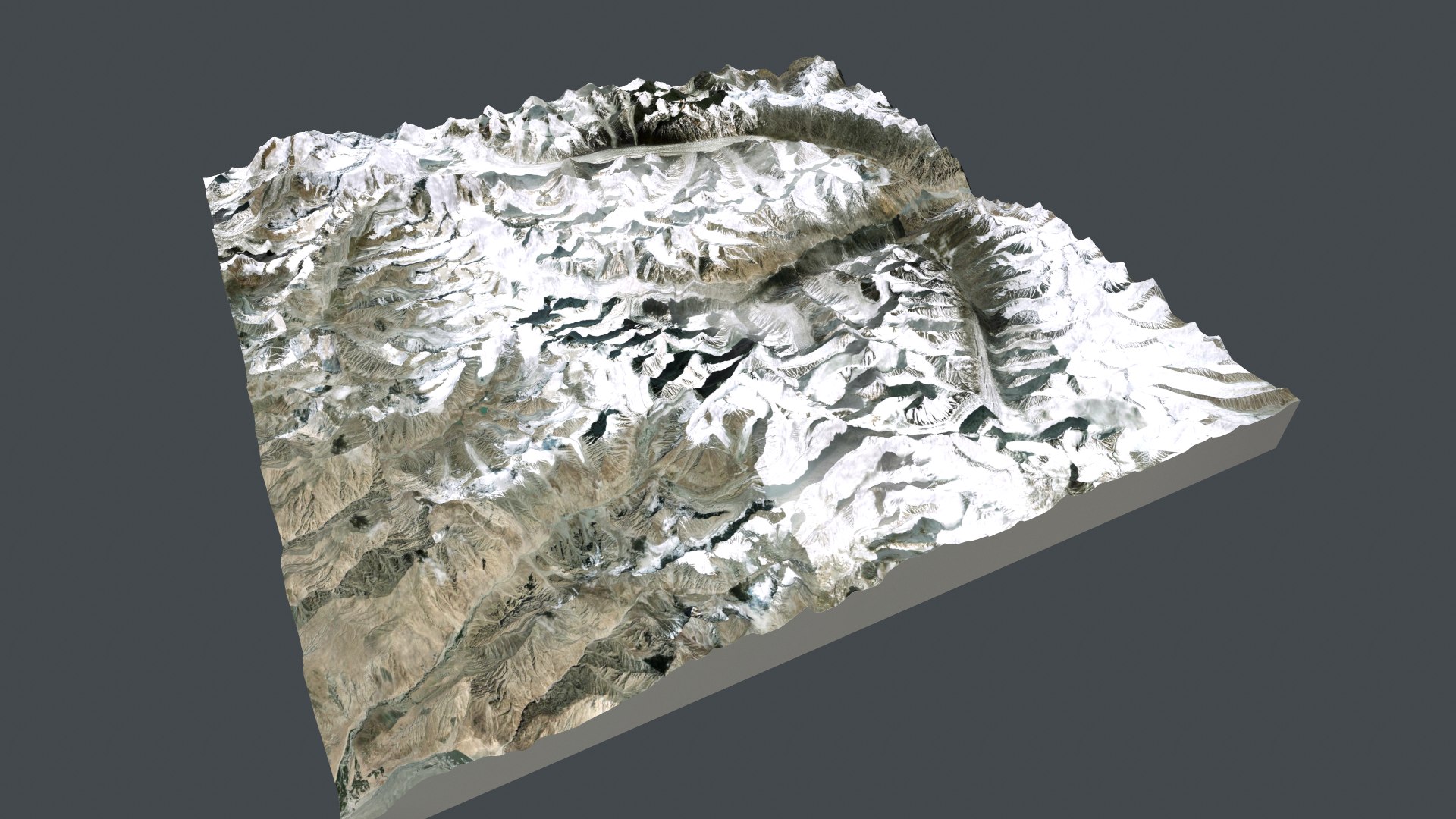 Mountain Landscape Shukpa Kunchang Glacier 3D Model - TurboSquid 1897273