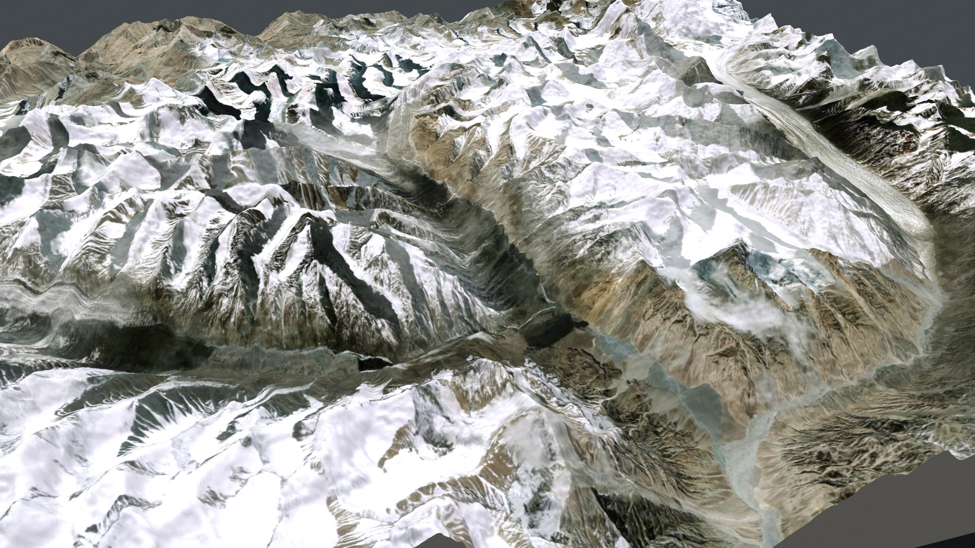 Mountain Landscape Shukpa Kunchang Glacier 3D Model - TurboSquid 1897273