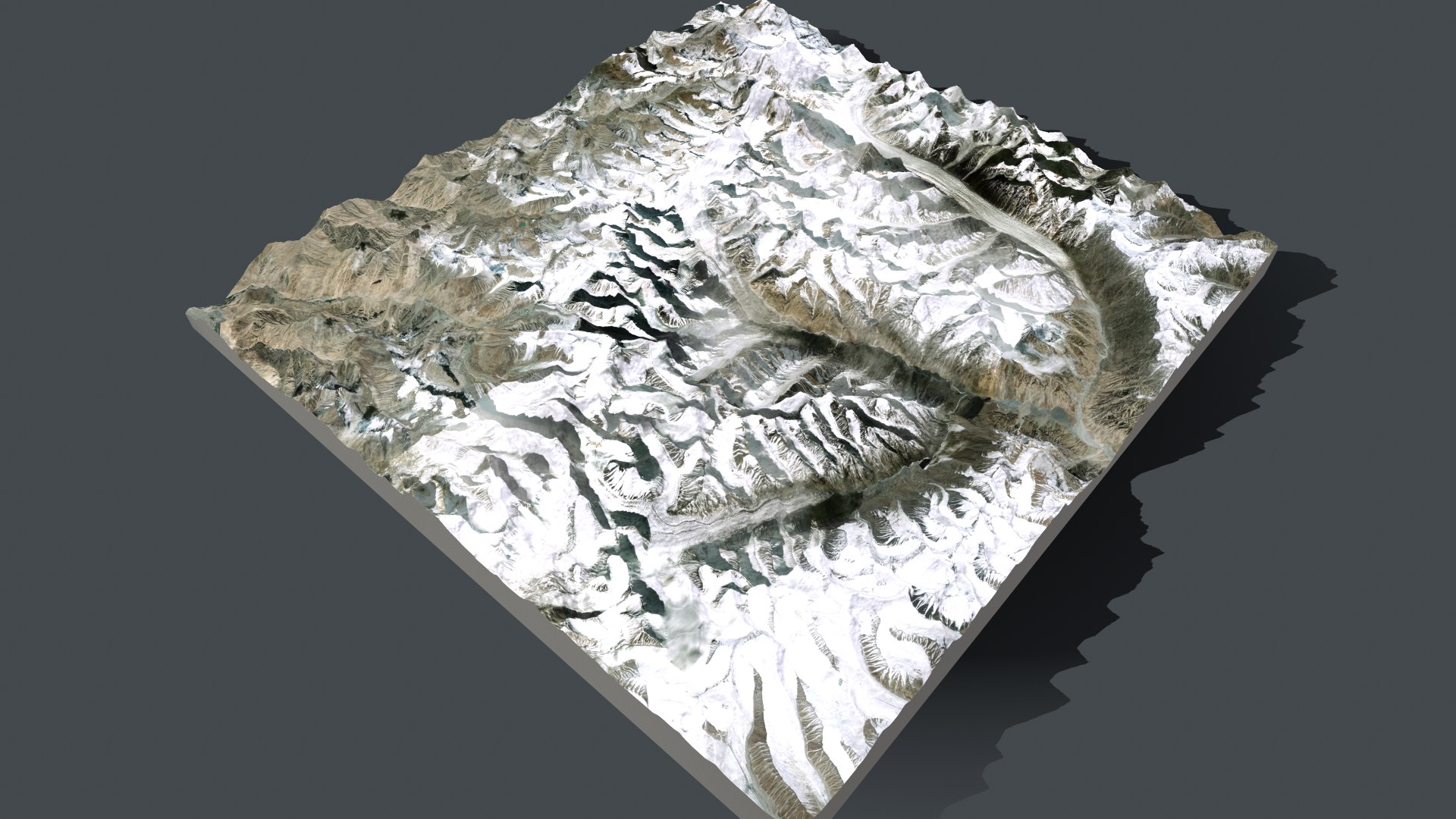 Mountain Landscape Shukpa Kunchang Glacier 3D Model - TurboSquid 1897273