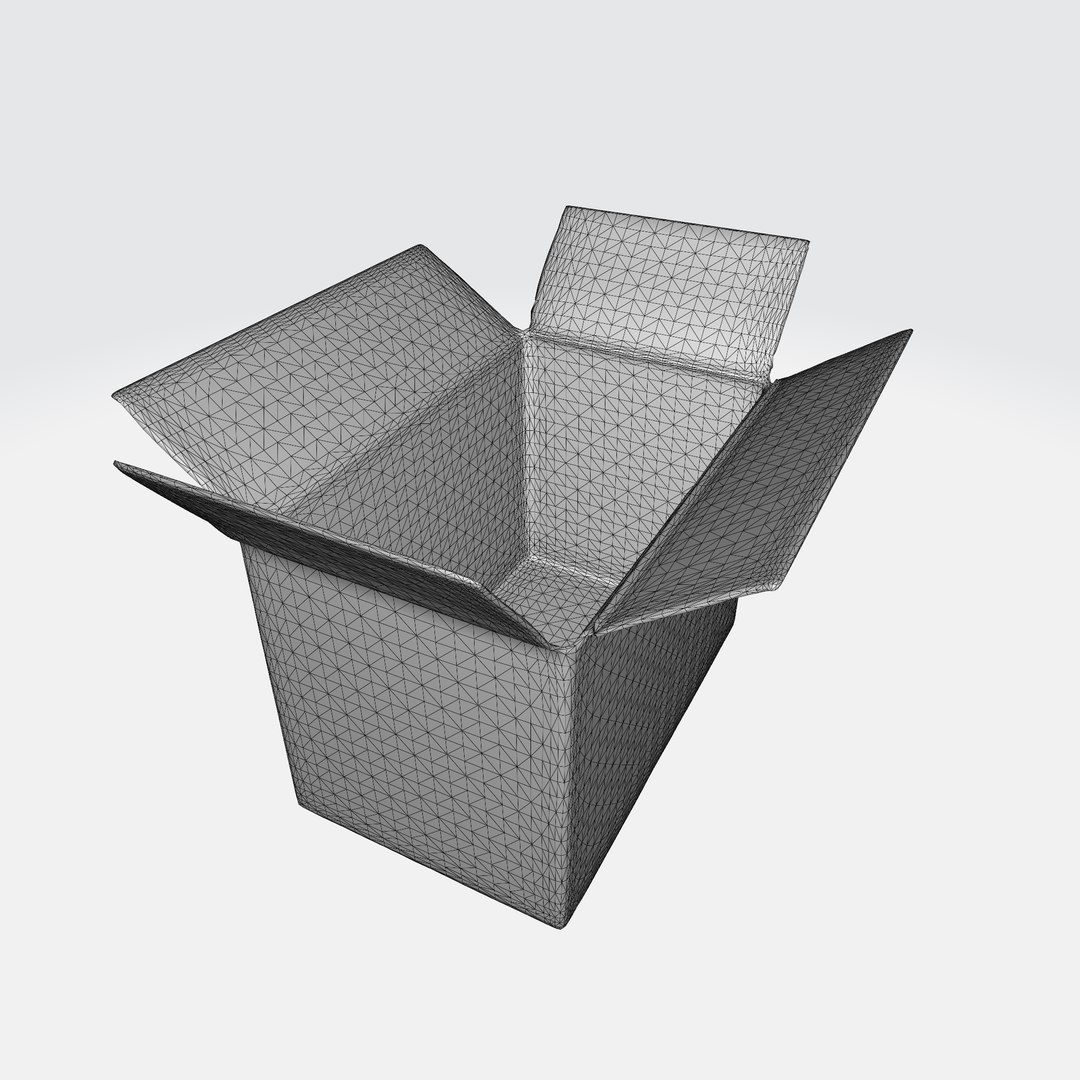 Open Cardboard Box 3D - TurboSquid 2273477