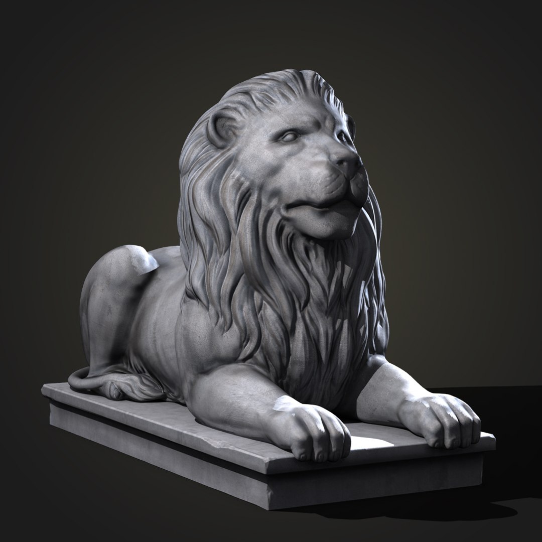 Maya Lion Statue