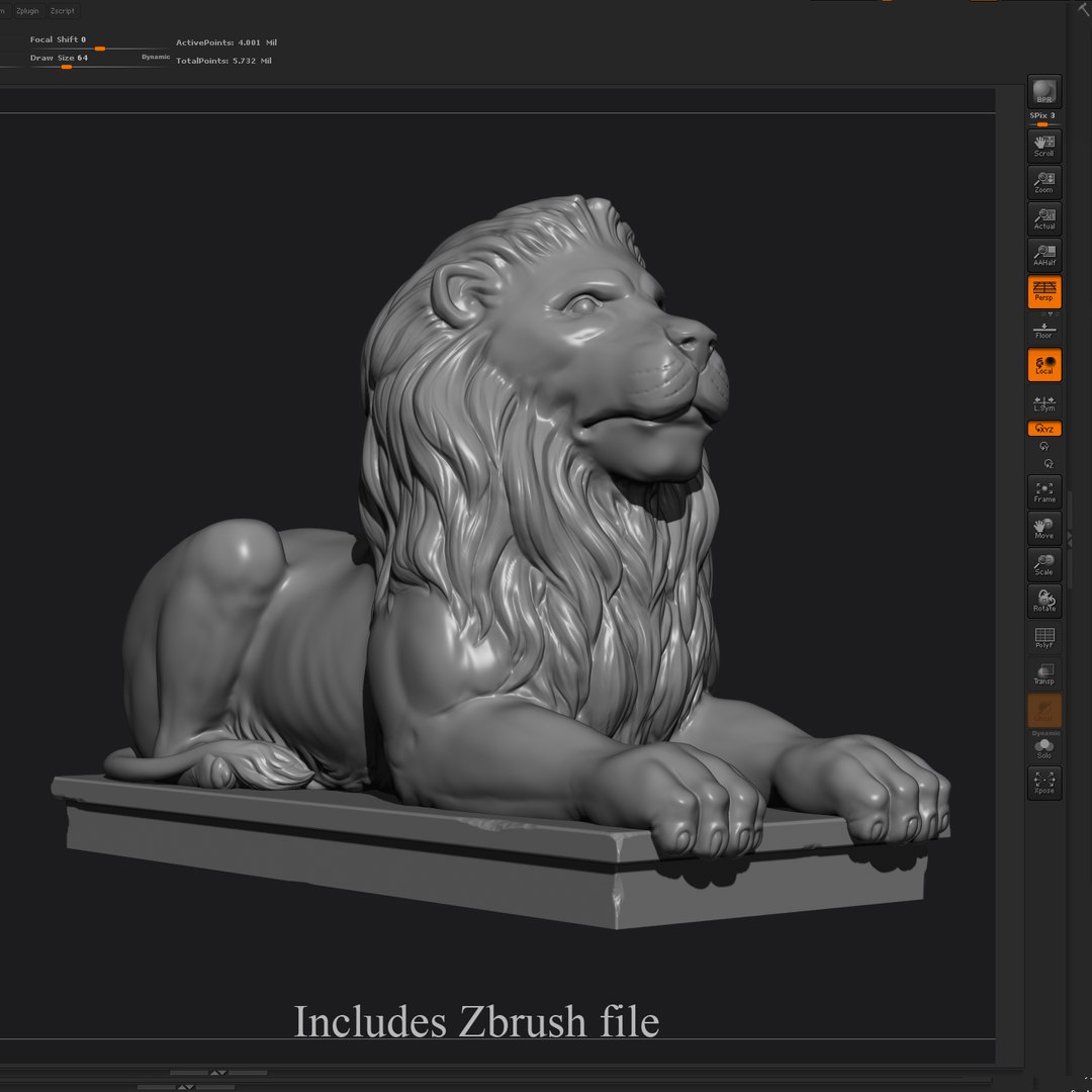 Maya Lion Statue