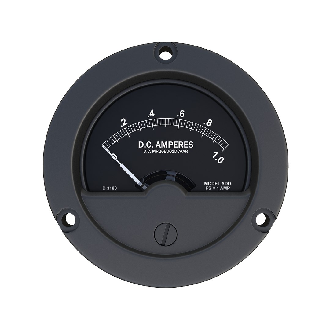 3D vintage dc ammeter 13 - TurboSquid 1559292