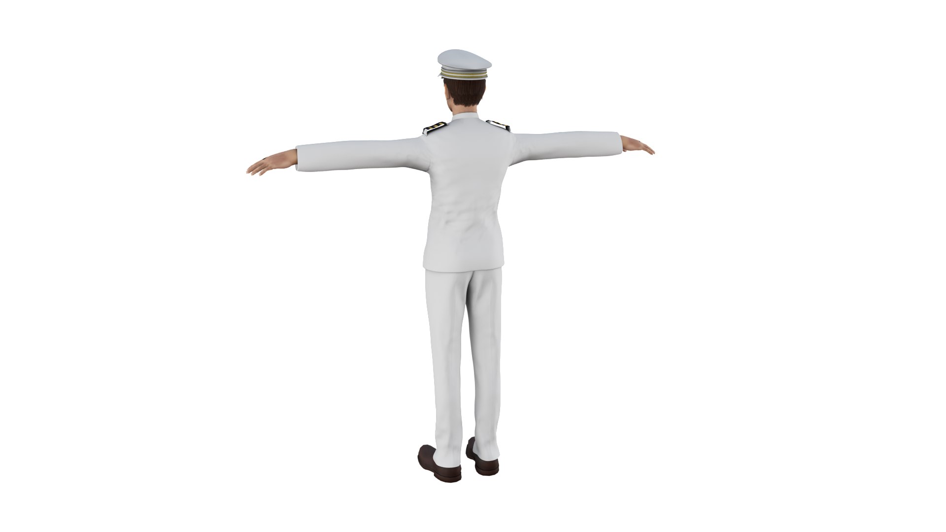 3d Model Of Rigged Boat Captain