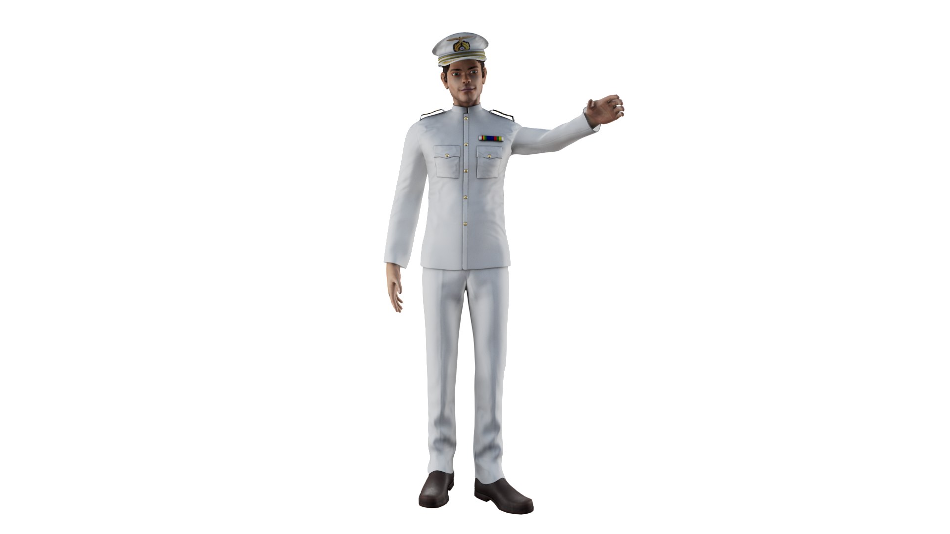3d Model Of Rigged Boat Captain