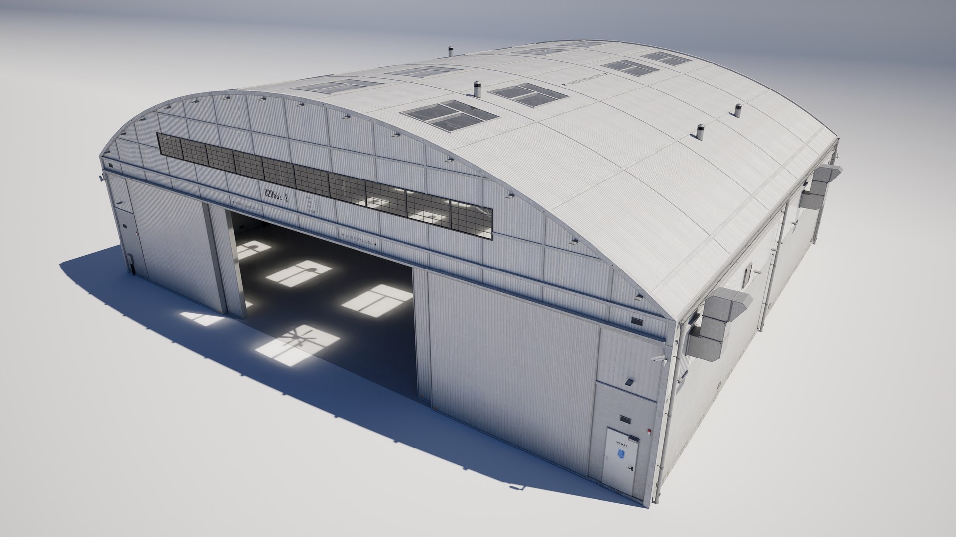 3D Aircraft Military Hangar Model - TurboSquid 2507367