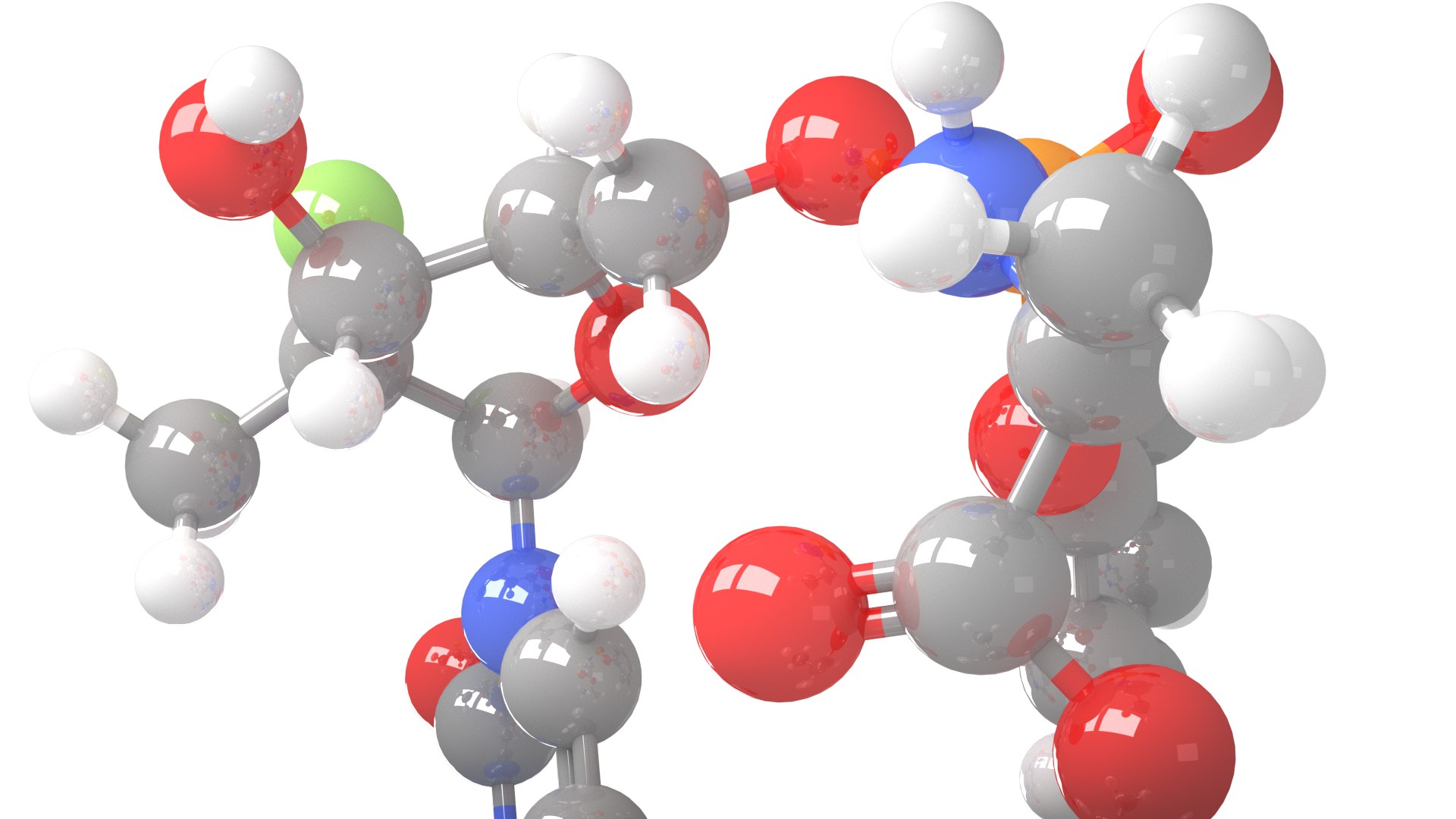 3D Sofosbuvir - C22H29FN3O9P Molecular Structure Model - TurboSquid 1746180